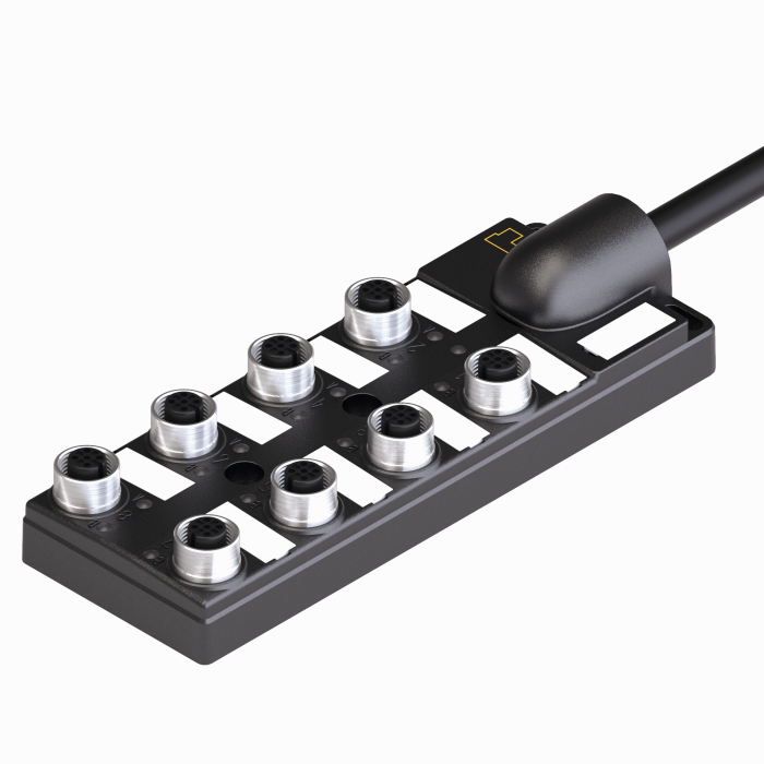 Passive Actuator/Sensor Box, M12 × 1 - With Homerun Cable, 8-port