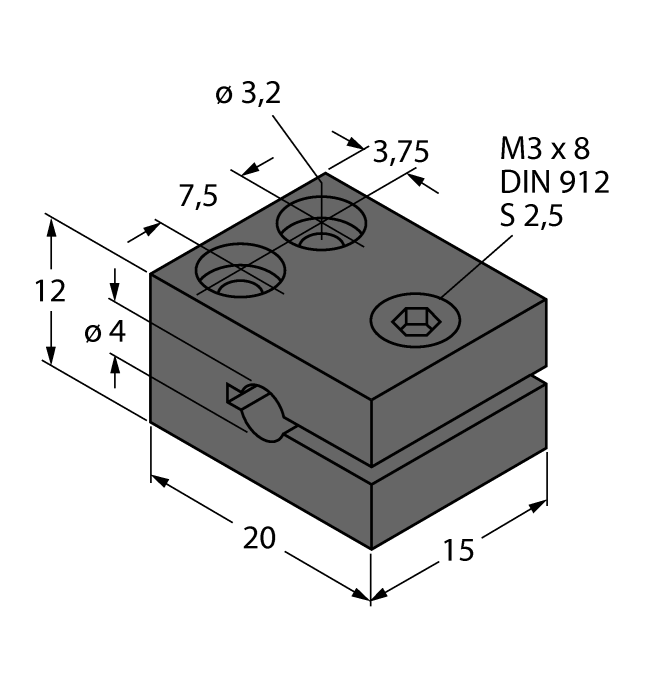 Mounting Accessories for Inductive Sensors - Mounting Clip